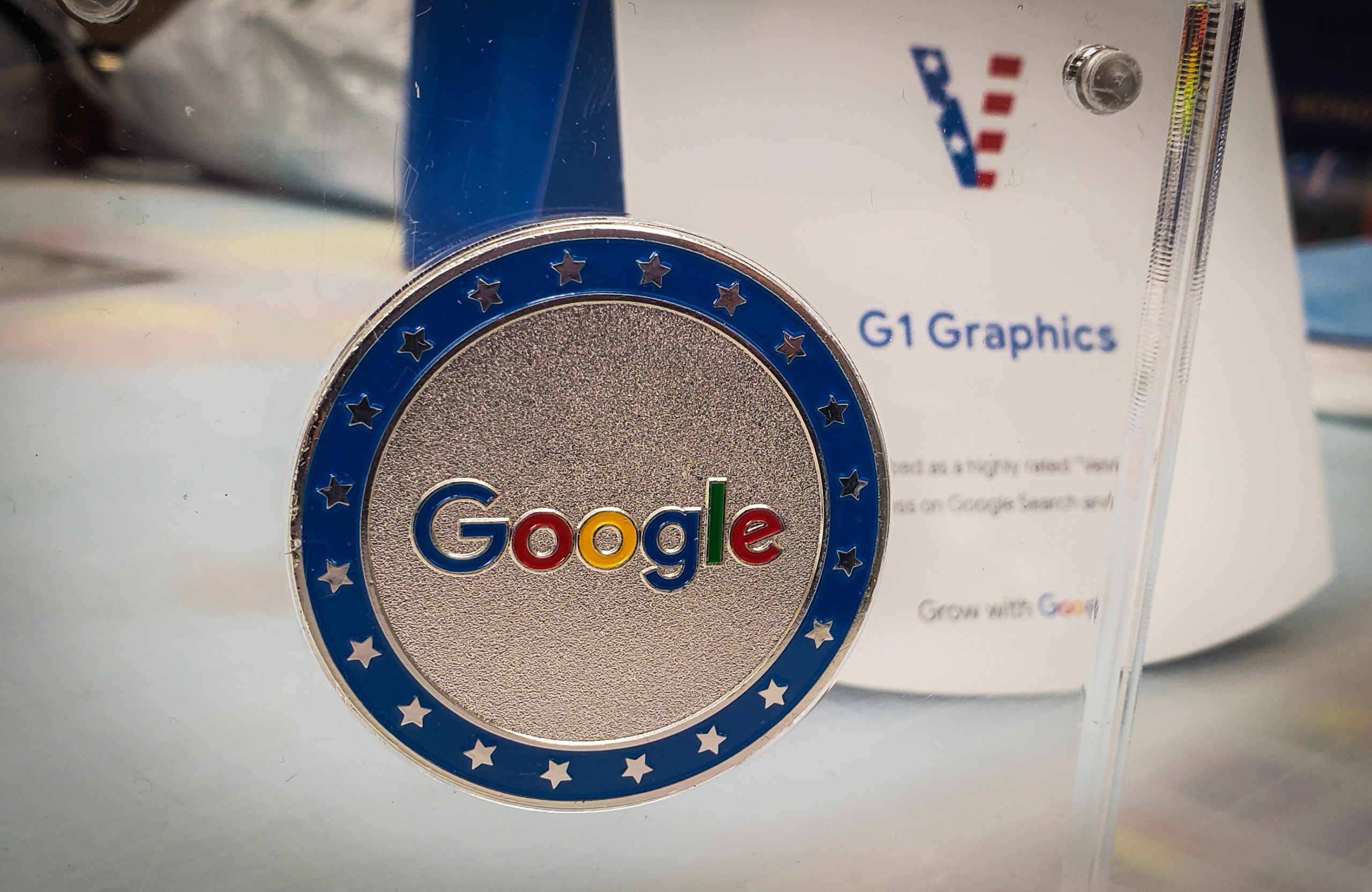 G1 Graphics Receives Grow with Google Challenge Coin - G1 Graphics